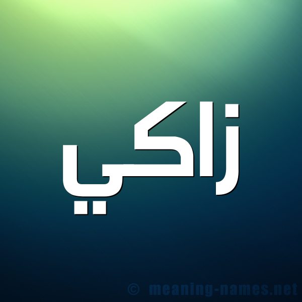 معنى اسم زاكي Zaky | قاموس الأسماء و المعاني